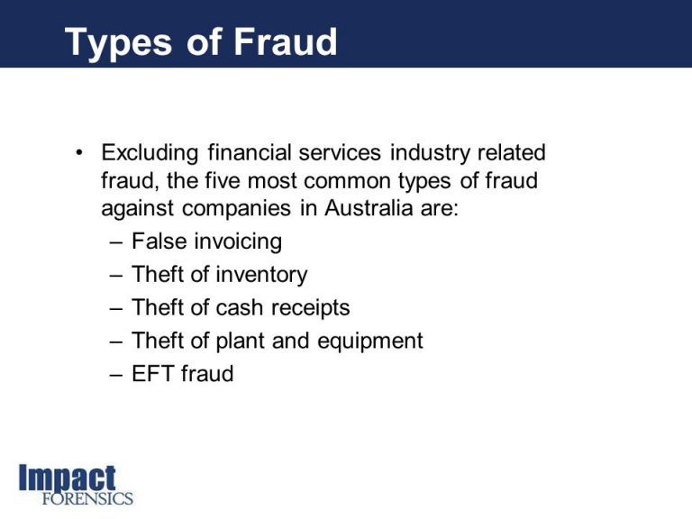 What are the most common types of fraud in Australia?